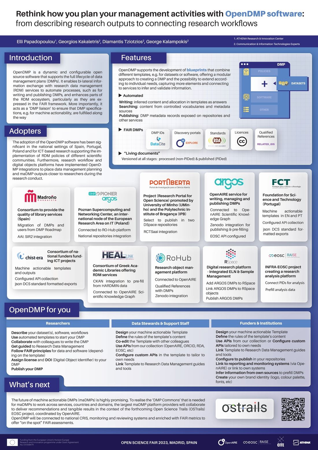 Open Science FAIR - Rethink how you plan your management activities with OpenDMP software: from ...
